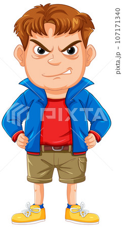 Mean Little Boy Cartoon